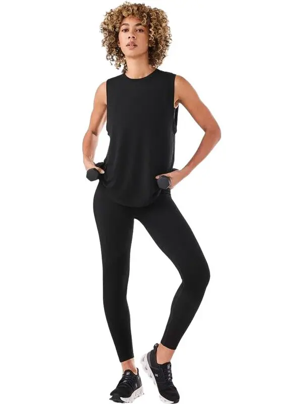 TAVI High Neck Muscle Tank - Ebony Coconut