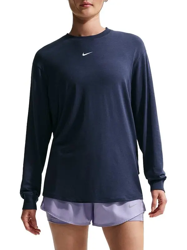 Nike Relaxed Dri-fit Top - 411 Midnight Navy/white
