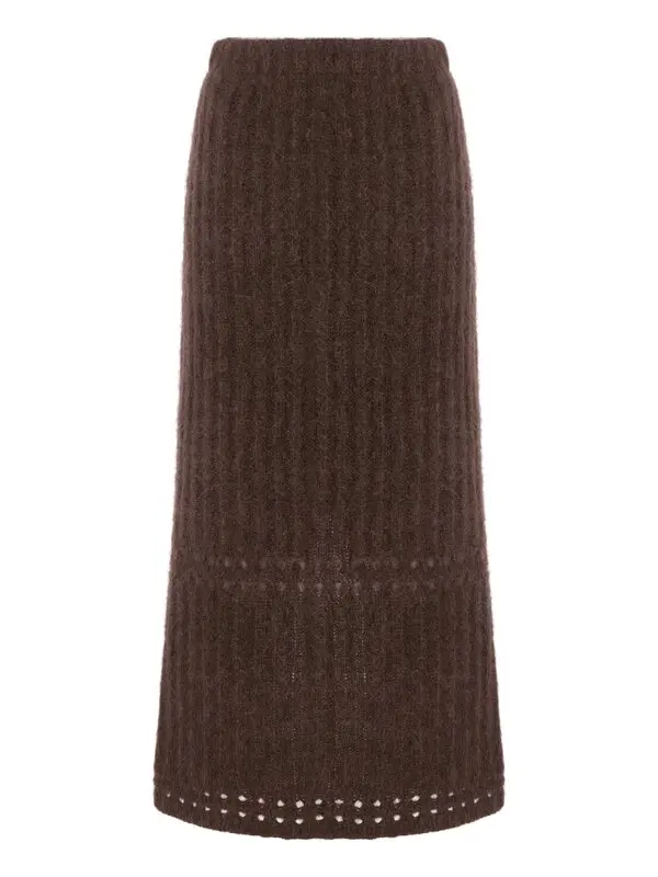 BY MALENE BIRGER Sofia Knit Skirt - Brown