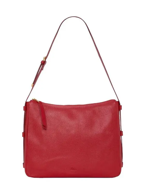 Vince Camuto Noemi Leather Shoulder Bag - Rush Red