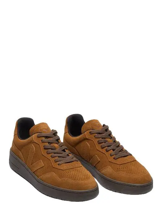 VEJA V-90 Water Repellent Suede Sneakers - Full Cognac Eagle