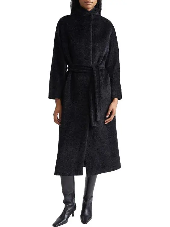 Max Mara Ferito Alpaca And Virgin Wool Blend Coat - Black