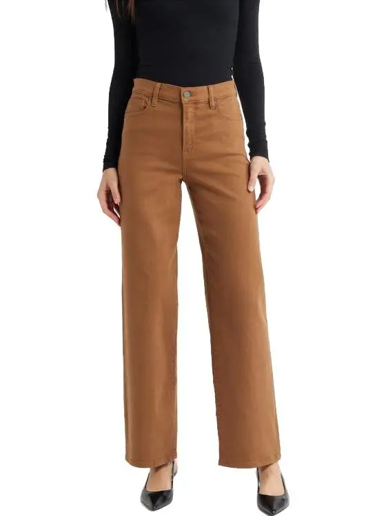 HIDDEN JEANS High-waist Relaxed Straight-leg Dad Jeans - Rust