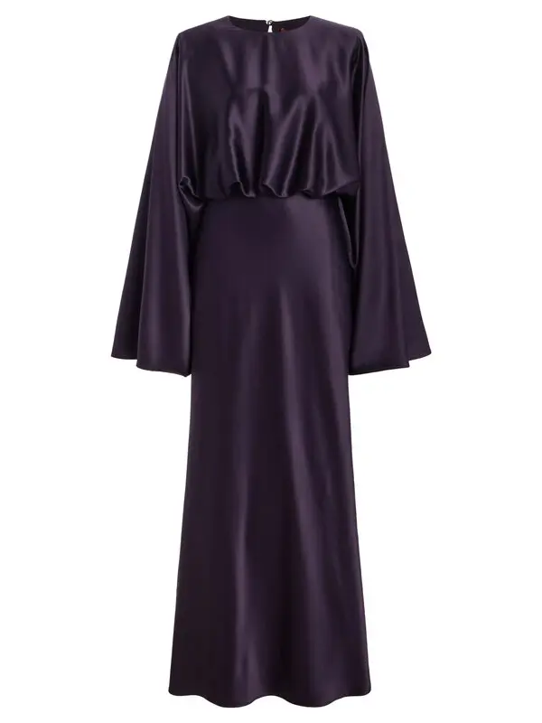 Altuzarra Evinka Draped Silk Maxi Dress - Purple