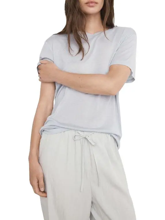Mango Garment Wash Modal Sleep T-shirt - Light/pastel Grey