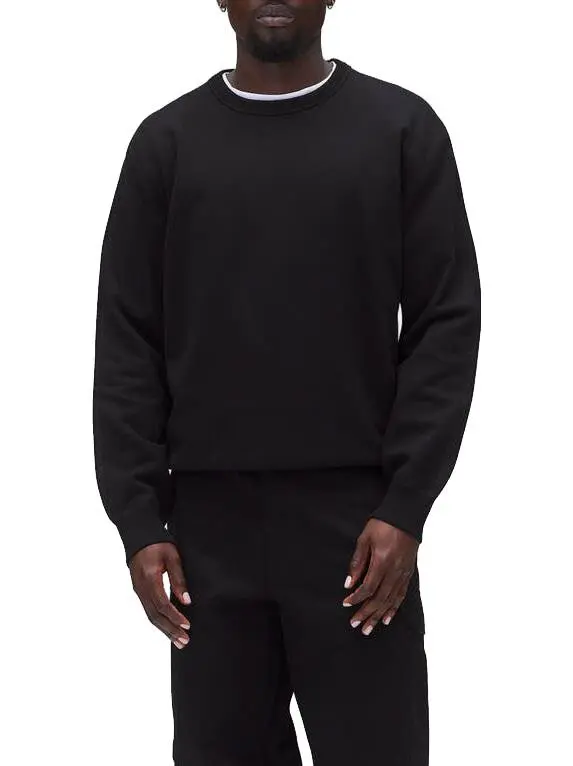 Reigning Champ Midweight Terry Standard Crewneck Sweatshirt - Black