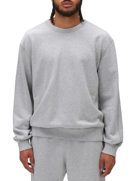 Reigning Champ Midweight Terry Standard Crewneck Sweatshirt - Heather Grey