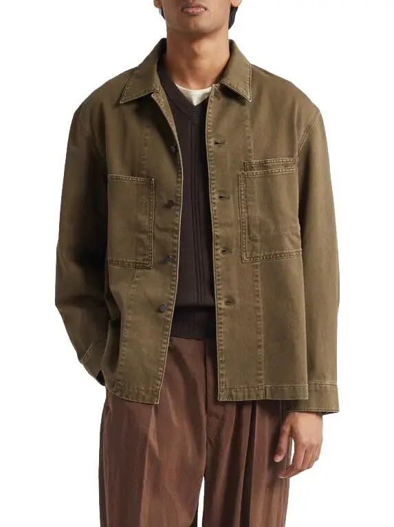 LEMAIRE Workwear Denim Overshirt - Moss Green