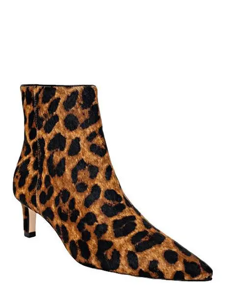 L'Agence Lilly Iii Genuine Calf Hair Pointed Toe Bootie - Leopard Hair Calf