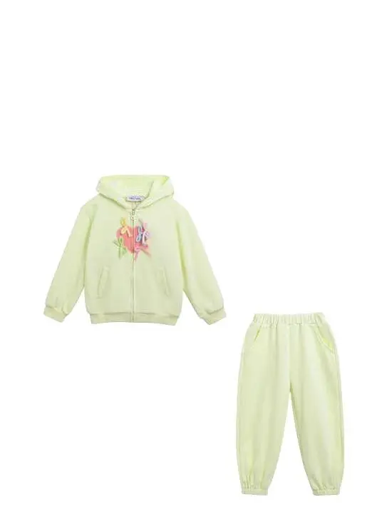 MIMI TUTU Bow Detail Tracksuit Set - Yellow