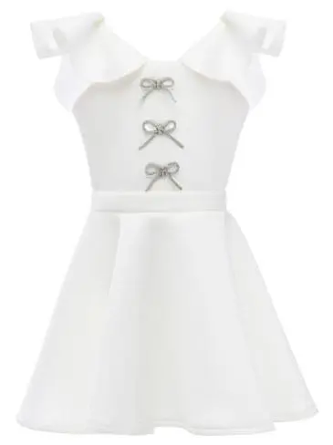 MIMI TUTU Trinity Bow Dress - White