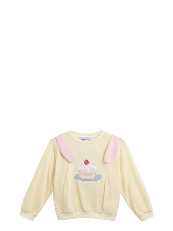 MIMI TUTU Bunny-ear Long-sleeve Sweatshirt - Cream