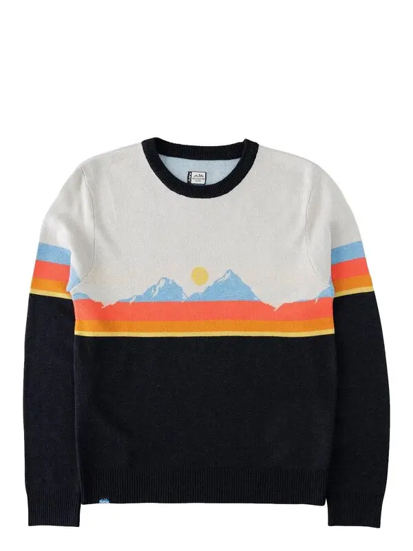 KAVU Hillrose Crew Neck Sweater - Sunset Range