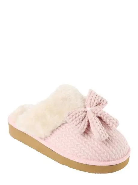 Minnetonka Bowelle Faux Fur Scuff Slipper - Blush