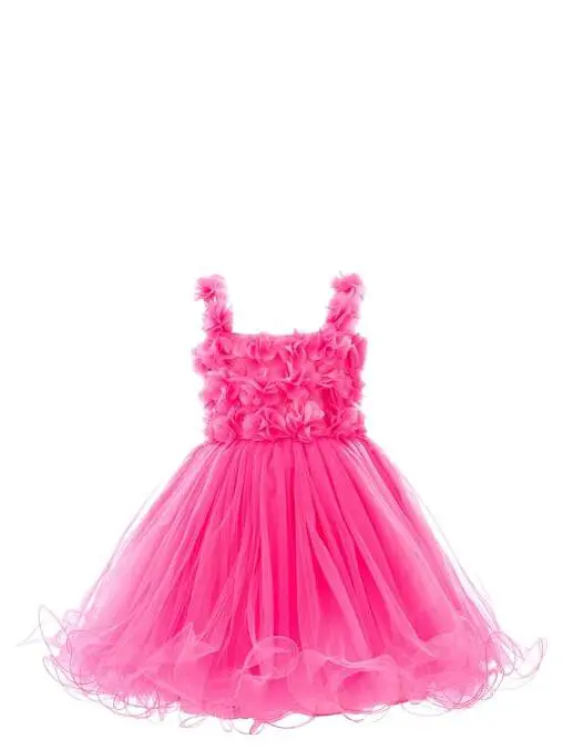 TULLEEN Campanula Bloom Dress - Neon Pink