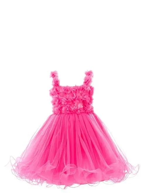 TULLEEN Campanula Bloom Dress - Neon Pink