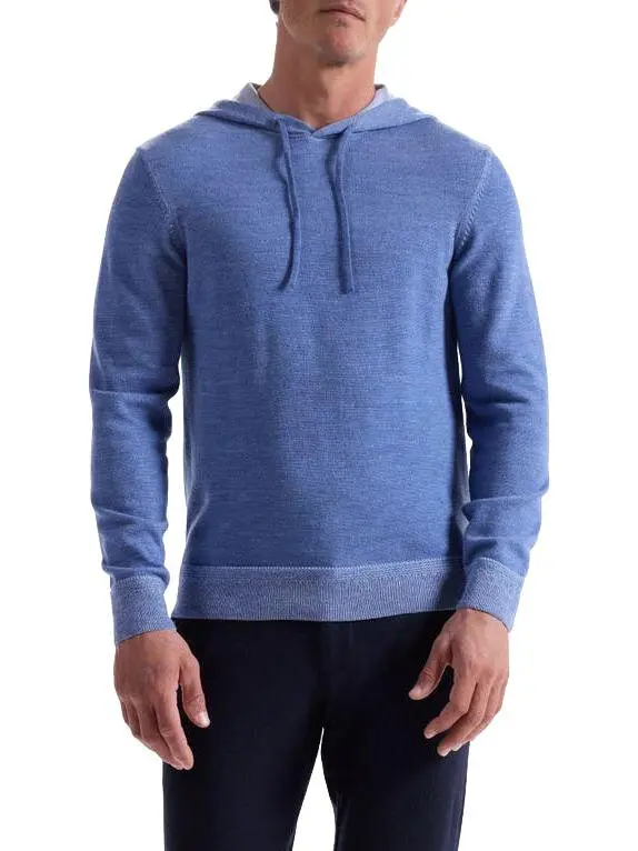 Bugatchi Merino Wool Hoodie Sweater - Cobalt