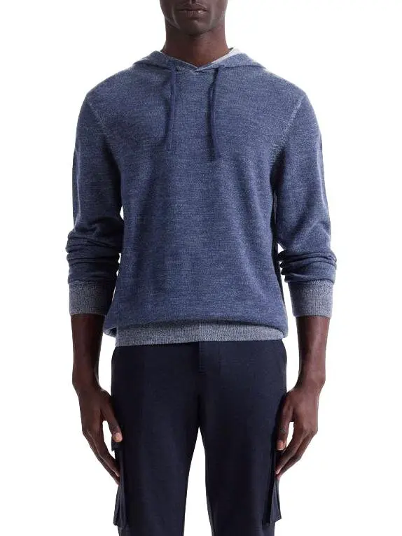 Bugatchi Merino Wool Hoodie Sweater - Navy