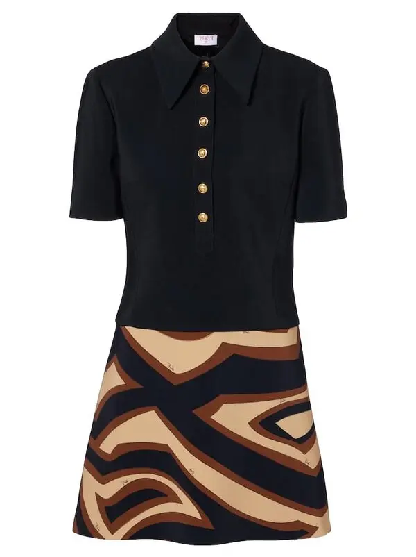 Emilio Pucci Labirinto Polo Dress - Black
