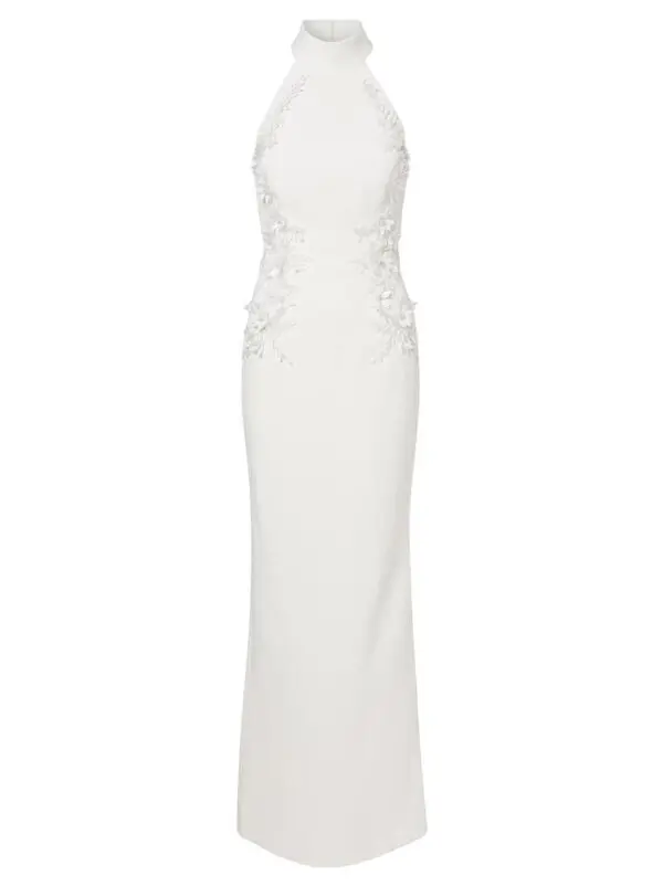 Rebecca Vallance Bridal Xanthe Floral-appliqué Gown - White