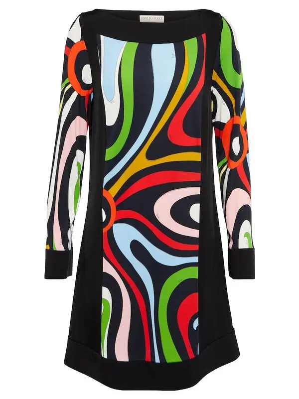 Emilio Pucci Marmo Jersey Mini Dress - Multicoloured