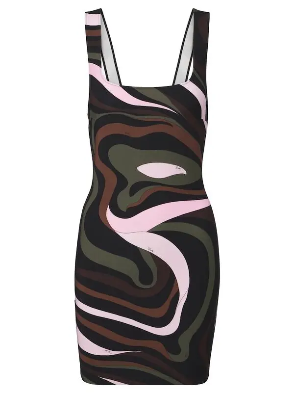 Emilio Pucci Marmo Jersey Minidress - Multicoloured