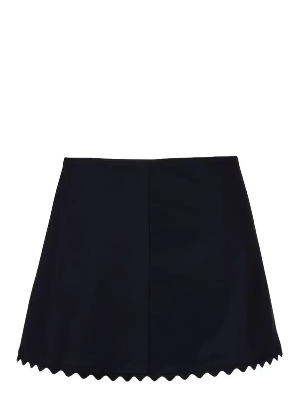 KARLA COLLETTO Ines Scalloped Mini Skirt - Black