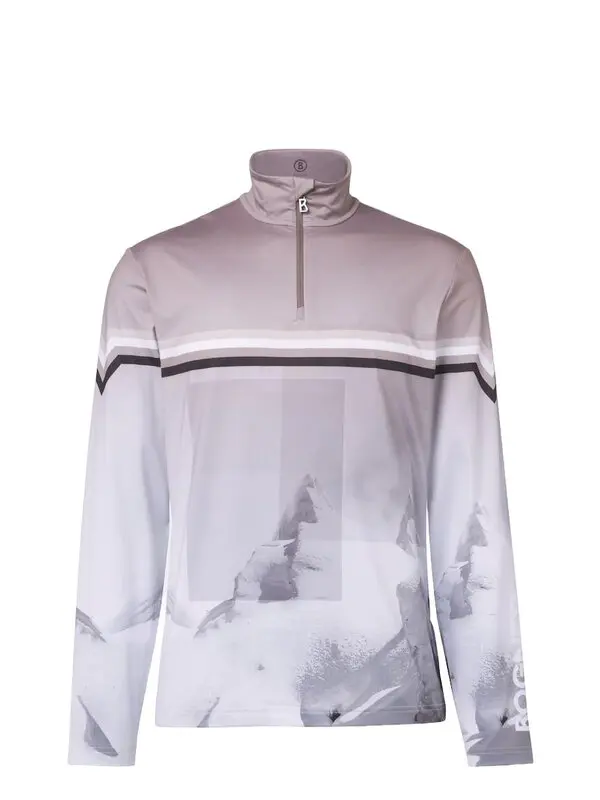 Bogner Verti Printed Ski Top - Beige