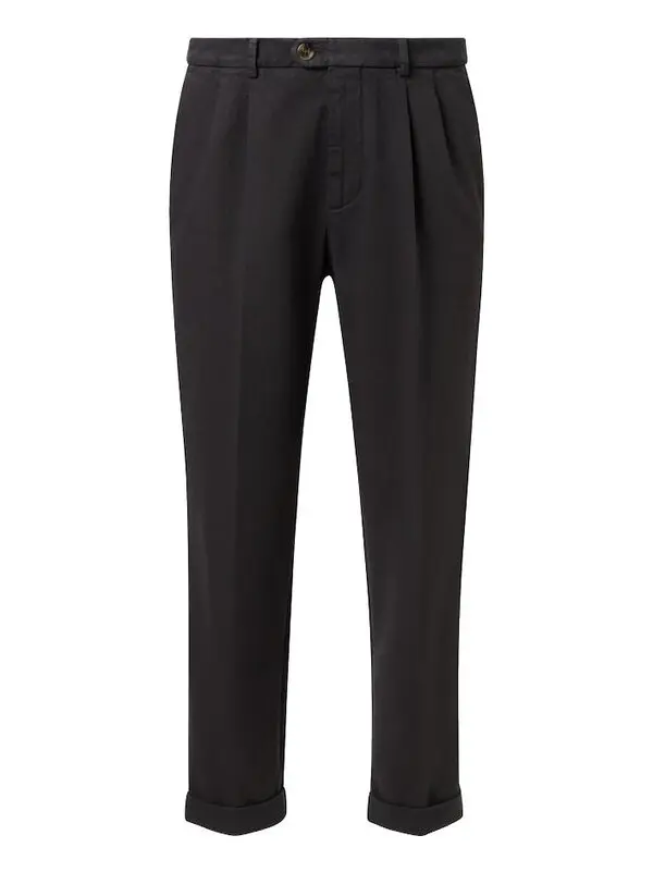 Brunello Cucinelli Cotton Straight Pants - Grey