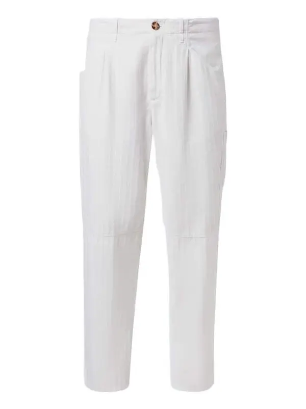 Brunello Cucinelli Cotton Straight Pants - White