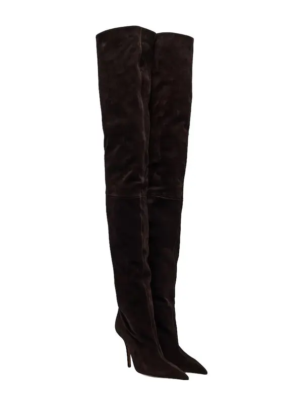 Paris Texas Jessica 105 Suede Over-the-knee Boots - Black