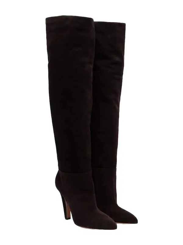 Paris Texas Elsa 100 Suede Over-the-knee Boots - Black