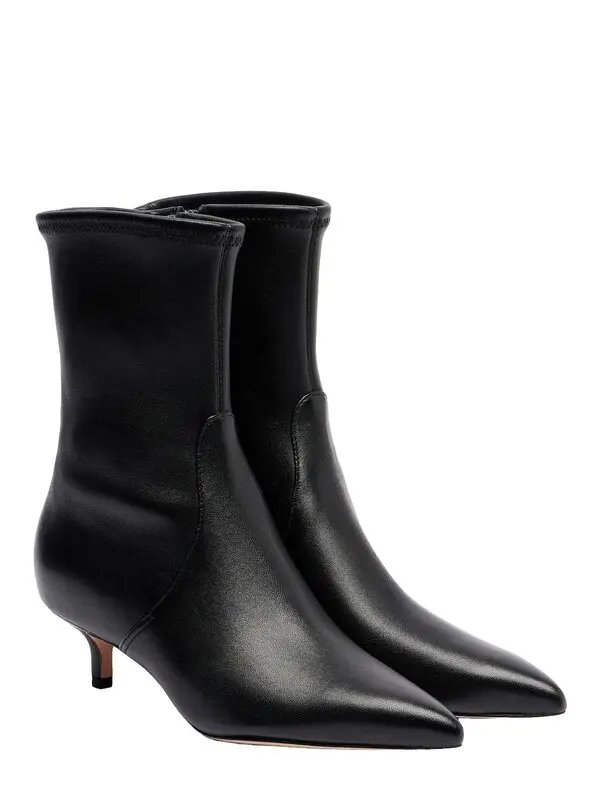 Veronica Beard Lisa Leather Ankle Boots - Black