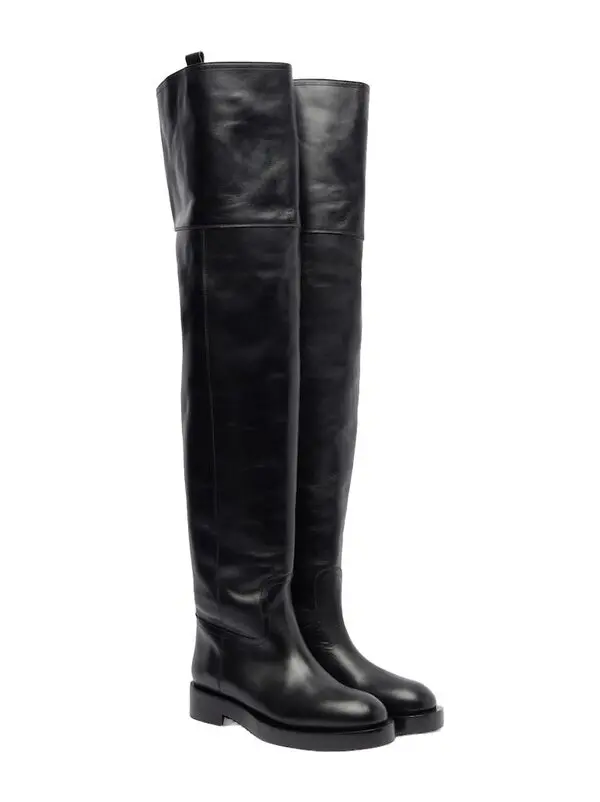 Paris Texas Leather Over-the-knee Boots - Black