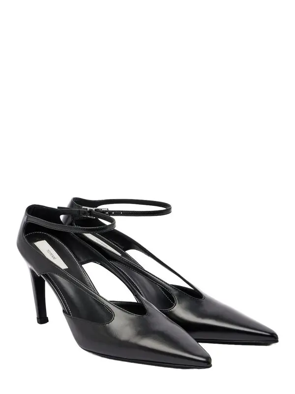TOTEME Cutout Leather Pumps - Black
