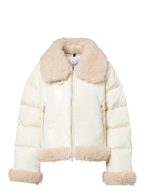 Moncler Rubrouk Teddy-trimmed Down Jacket - White