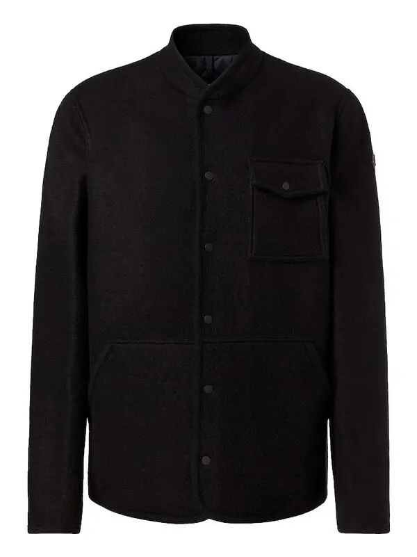 Moncler Virgin Wool Bouclé Overshirt - Black