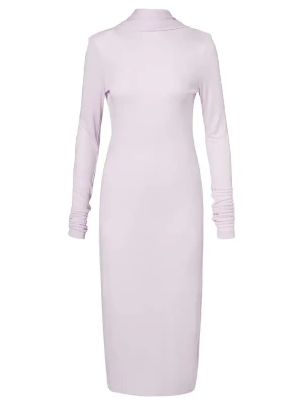 TOTÊME Draped Jersey Midi Dress - Purple