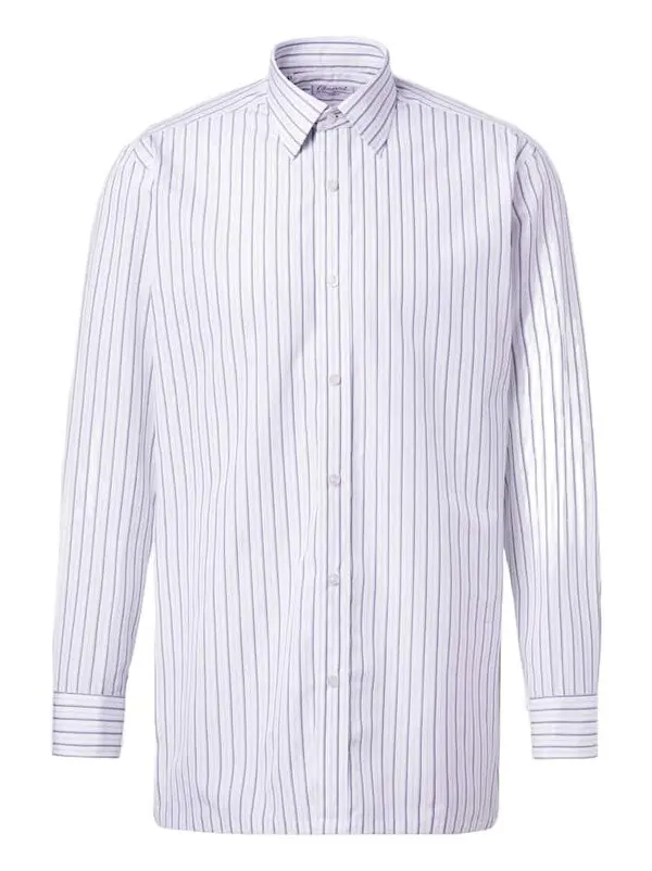 Charvet Striped Cotton Poplin Shirt - White