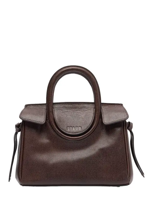 Staud Maude Mini Leather Tote Bag - Brown
