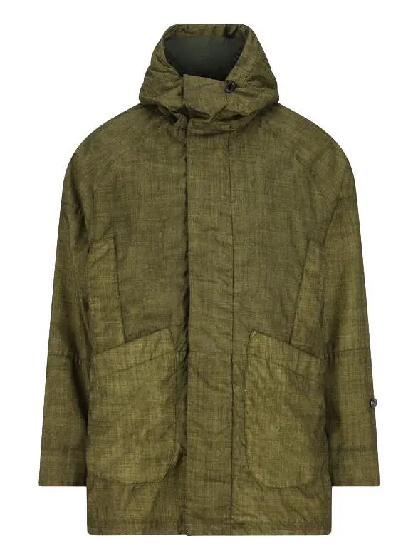 MASSIMO OSTI STUDIO Resinated Wool Twill Jacket - Winter Moss