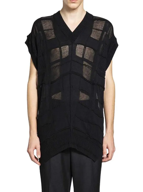HALOS Checked Cotton And Cashmere Vest - Black