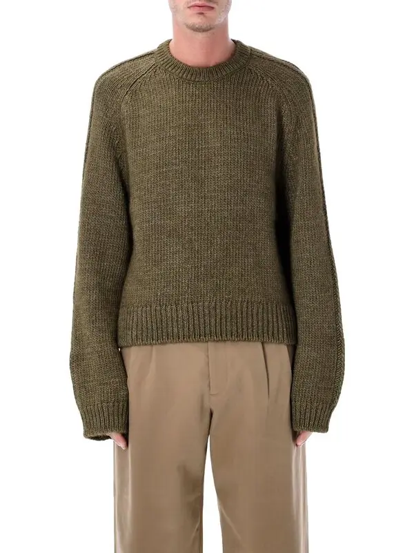 Our Legacy True Roundneck Wool-silk Sweater - Green