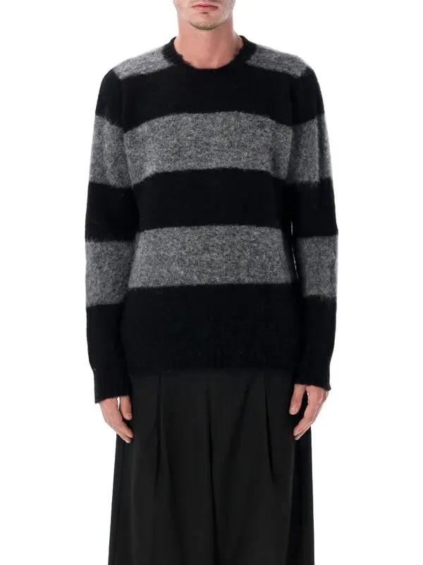 Howlin' Shaggy Bear Striped Wool Sweater - Blackish