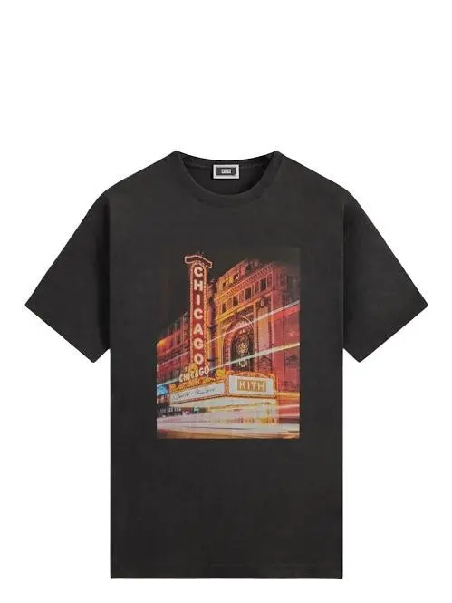 Kith Chicago Lights Vintage Tee Shirt - Black