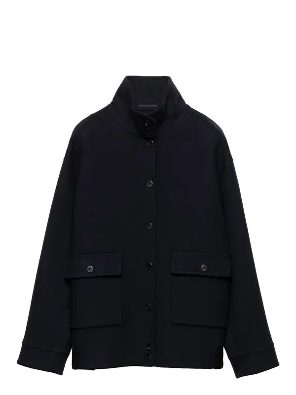 Prada Double Cashwool Jacket - Blue