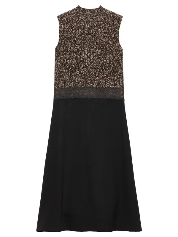 Prada Shetland Wool And Cashmere Dress - Black