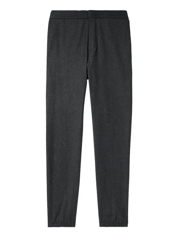 Zegna Tapered Techmerino™ Wool Trousers - Gray