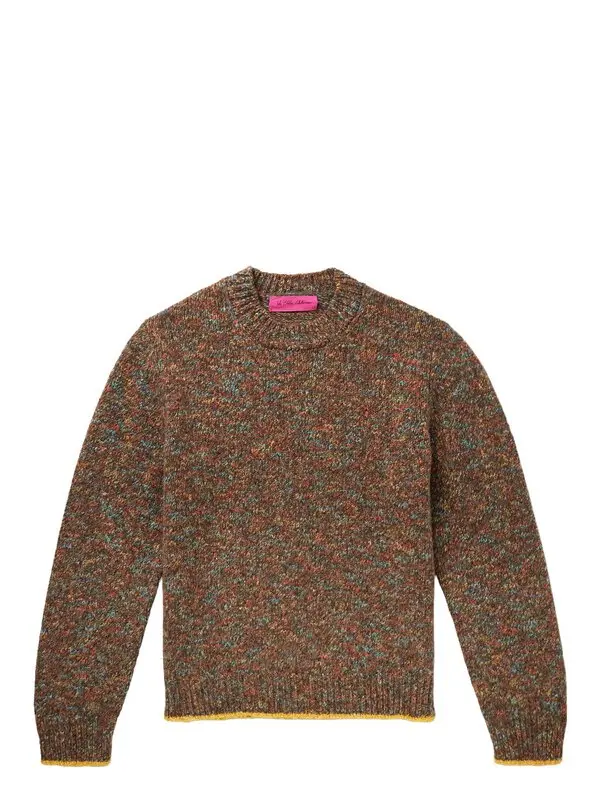 THE ELDER STATESMAN Confetti Wool-blend Sweater - Brown
