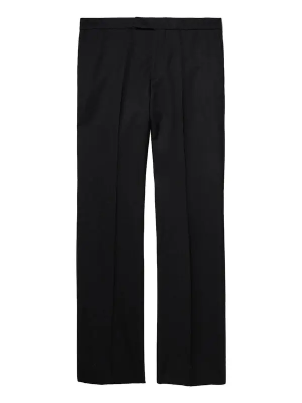 Alexander McQueen Straight-leg Wool-twill Trousers - Black